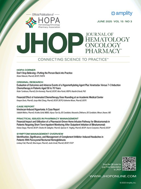 JHOP: Journal of Hematology Oncology Pharmacy | HOPA